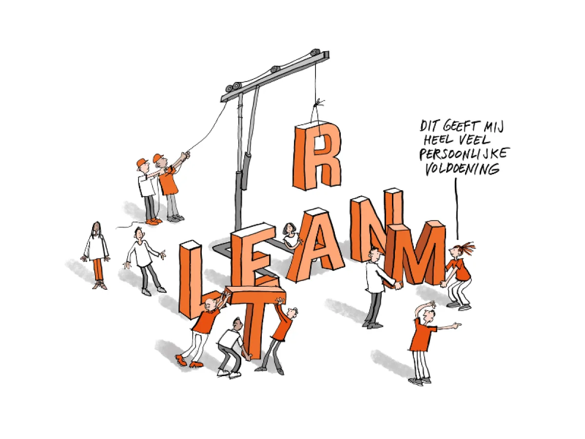 Teamwork staat altijd centraal